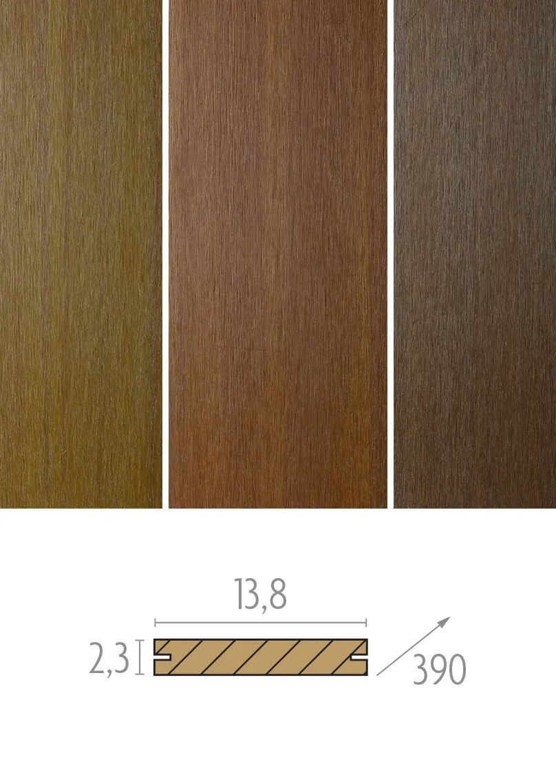 Planches de terrasse en bois composite Ipé - fixation invisible