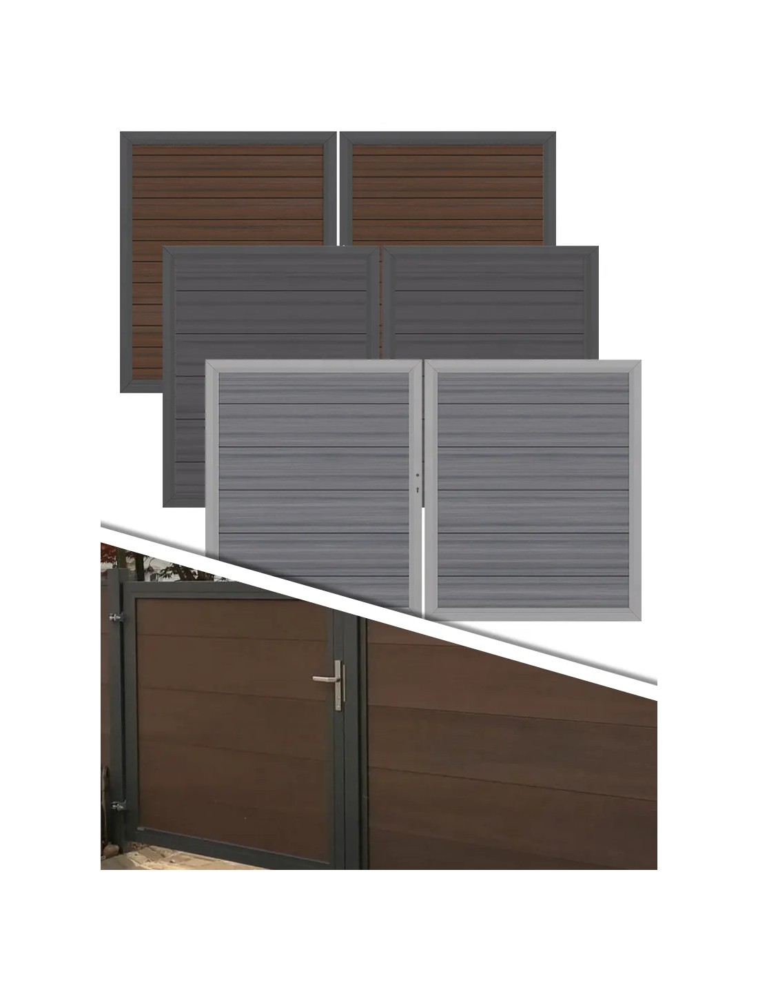 Portail en bois composite Platinum