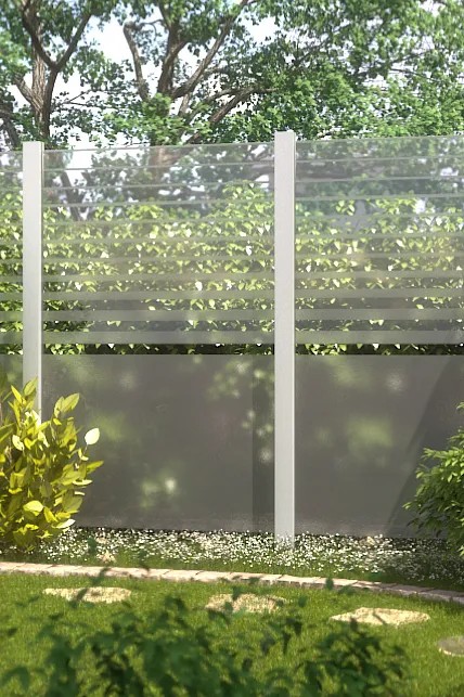 Séparation de balcon et terrasse en verre