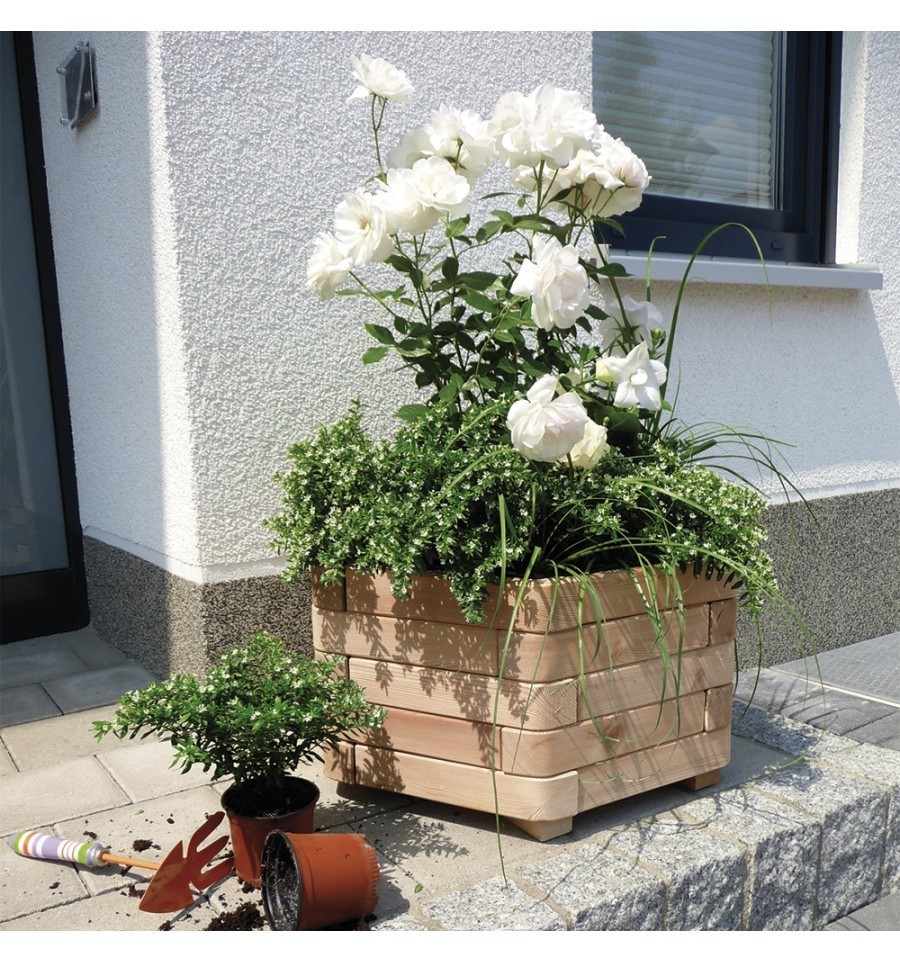 Bac à fleurs hexagonal