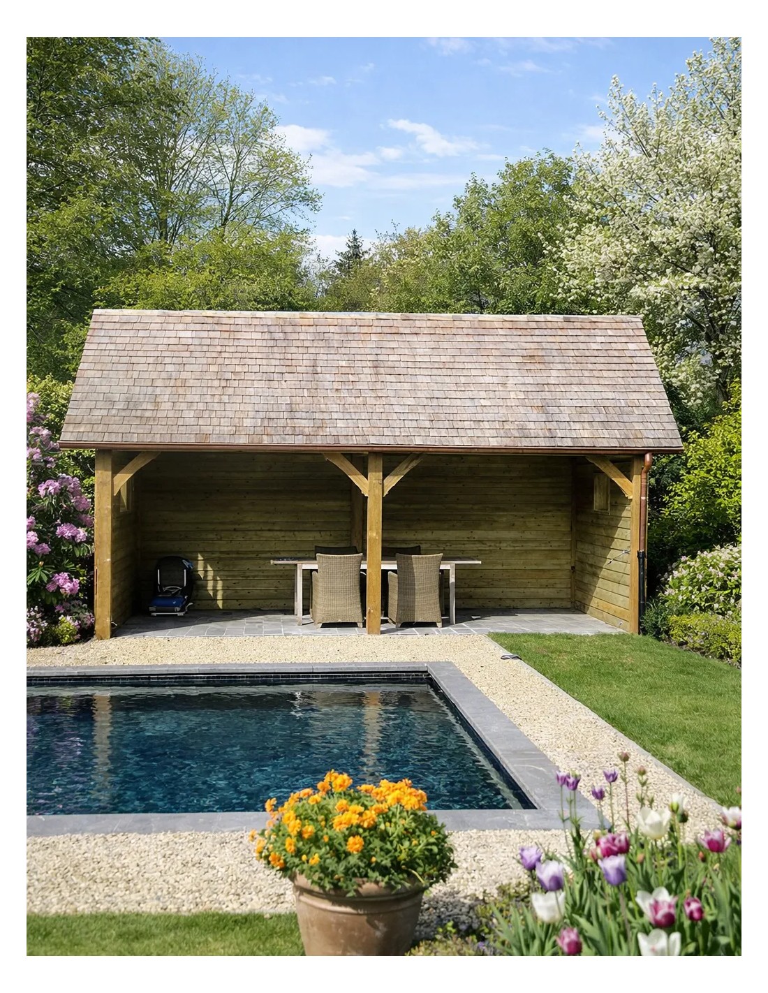 Eenvoudig Cottage-tuinpoolhouse