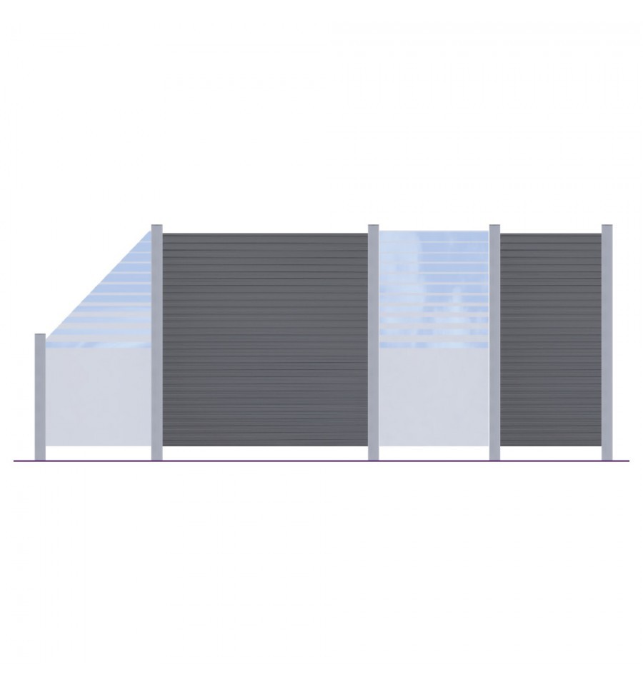 Séparation de balcon et terrasse en verre