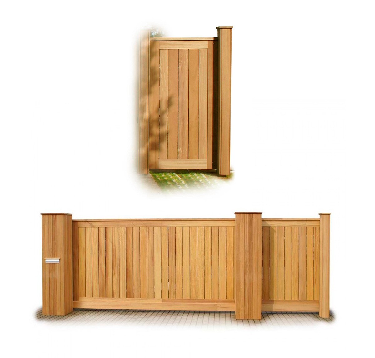 Moderne deur en poort