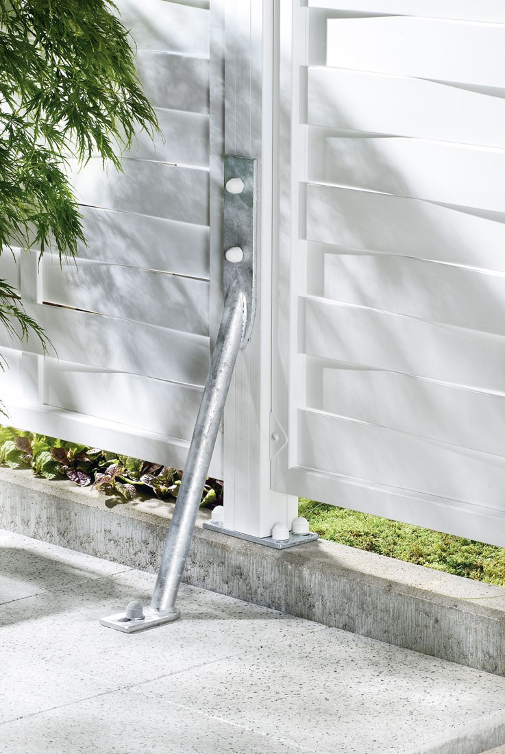 Stormanker voor het beschermen van poorten en tuinschermen