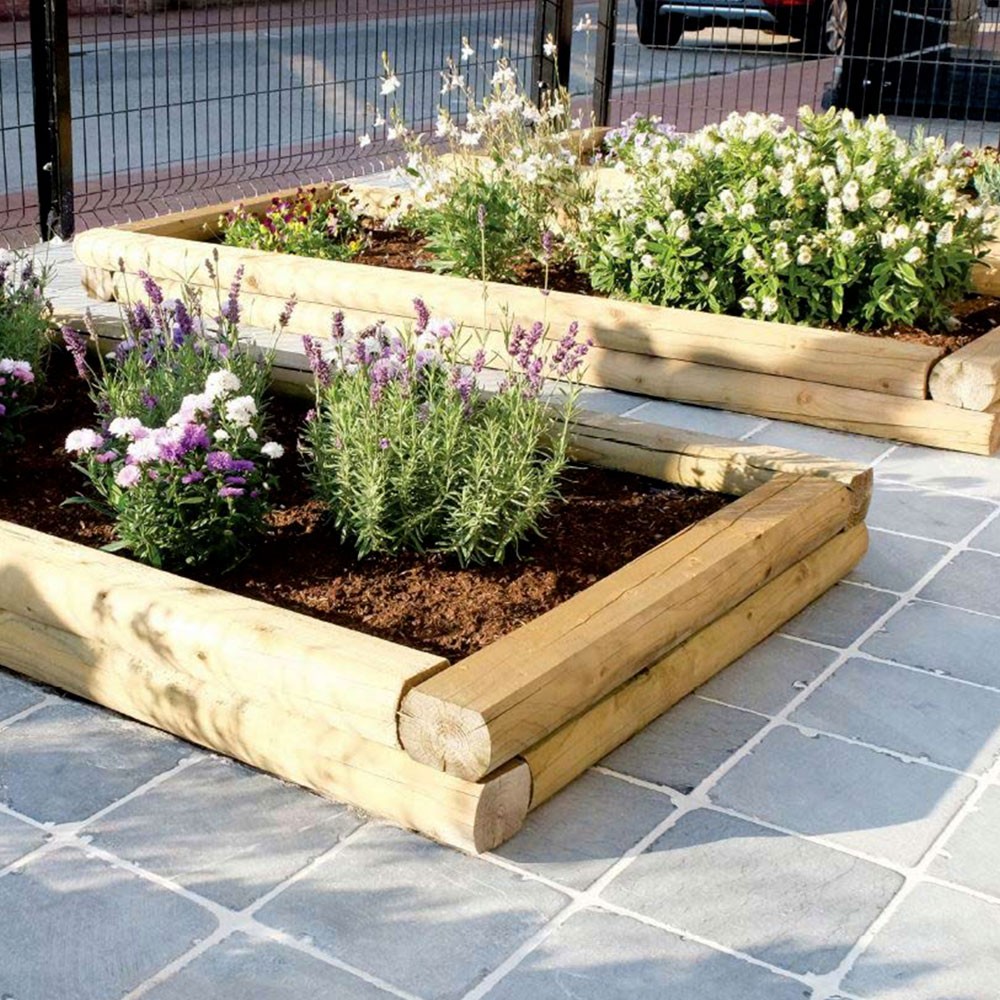 Vierkante moestuin paal