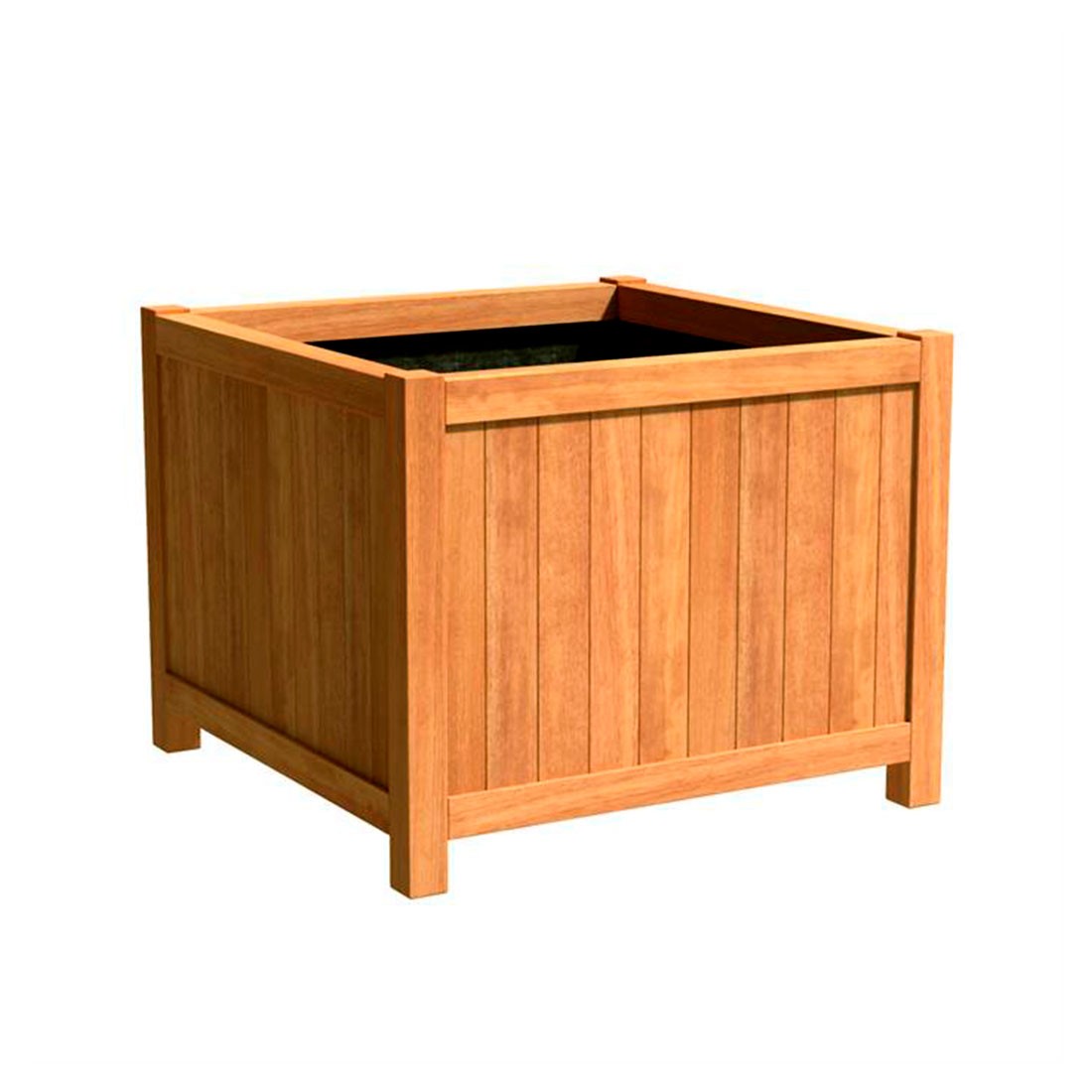 Bac à fleurs en bois exotique