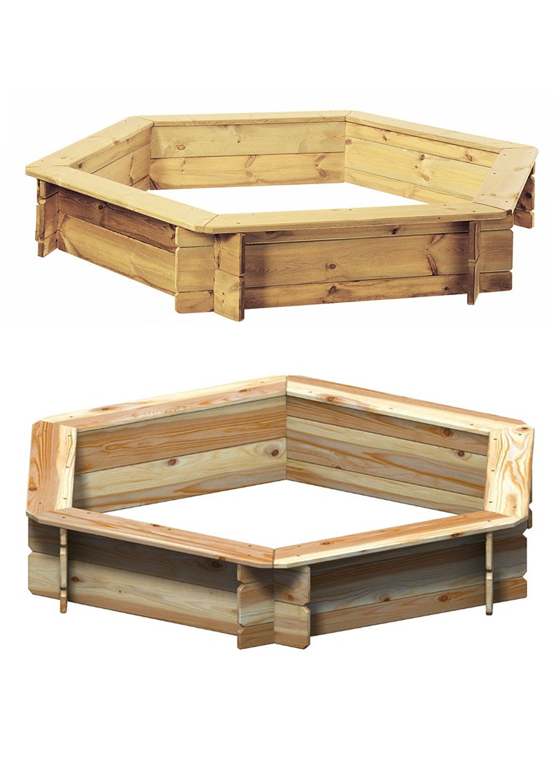 Bac à sable hexagonal