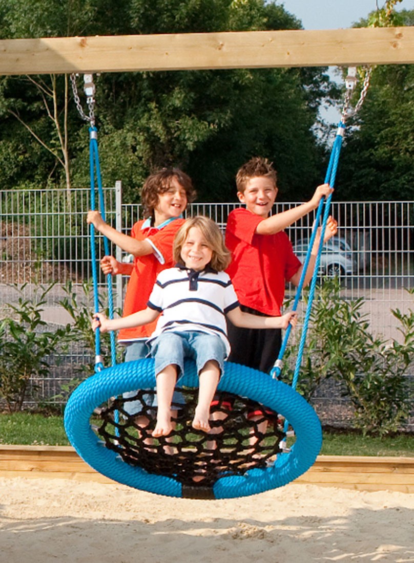 Balançoire ronde de style nid pour jeux publics