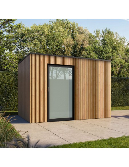 Klein tuinhuisje van thermowood