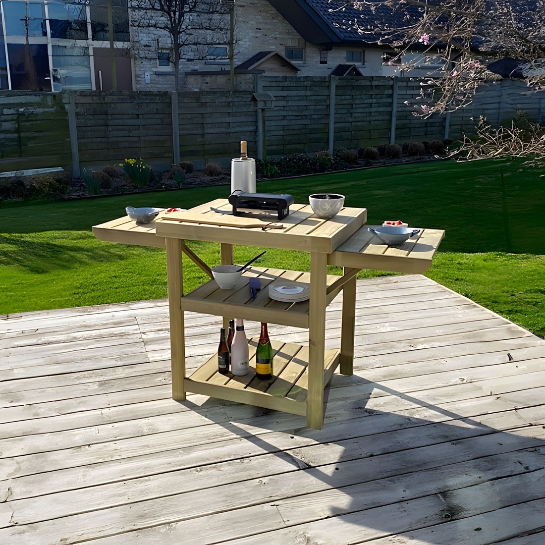 Terras barbecue tafel