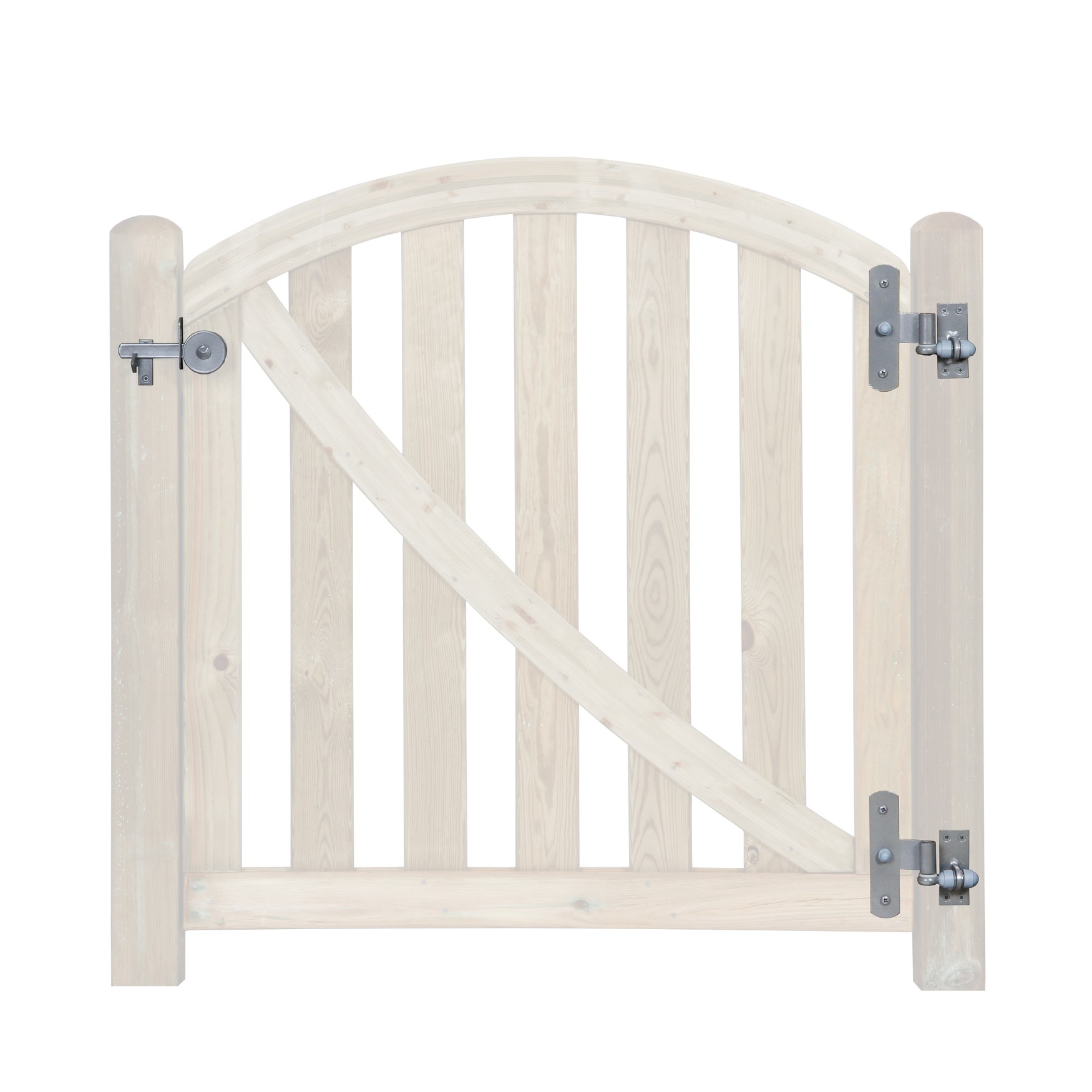 Beslagset voor enkele poort