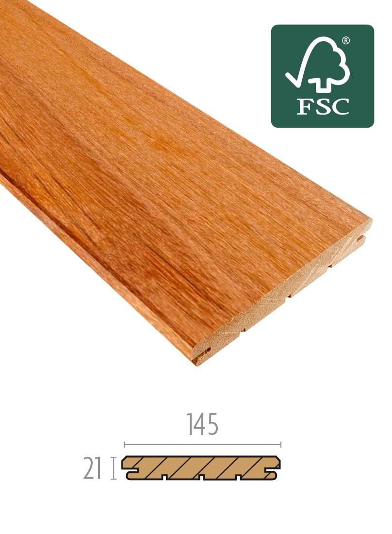 Planches de terrasse en bois exotique Tiara - fixation invisible B-Fix