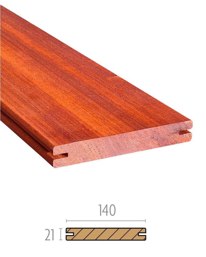 Planches de terrasse en bois exotique Padouk - fixation invisible H...